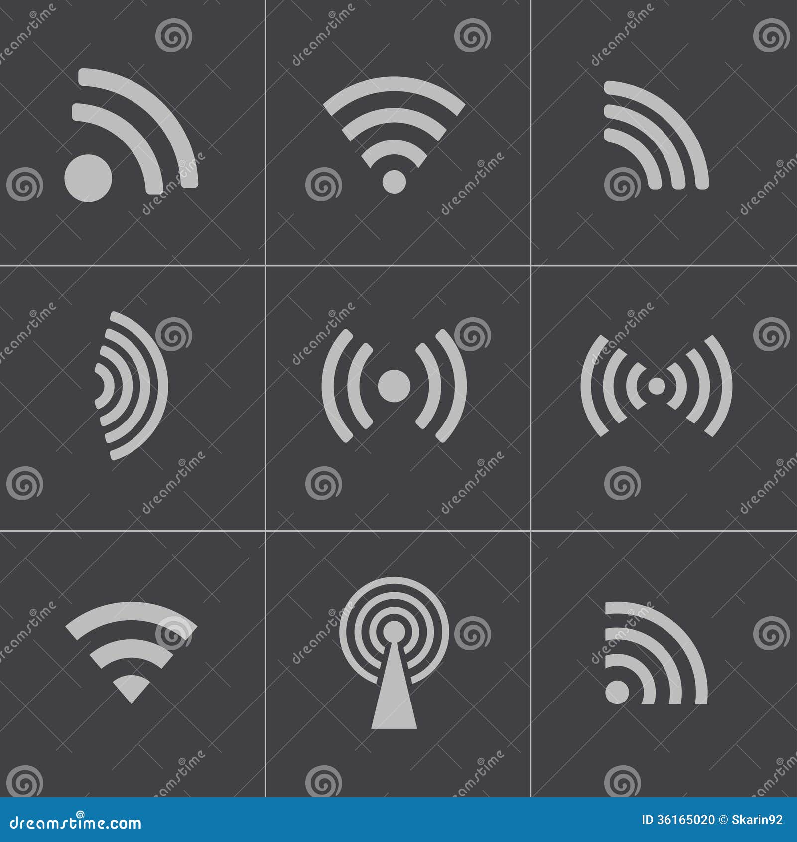 Wi-fi Wireless Icons. Visualization Of Wi-fi Connection Signal Quality ...