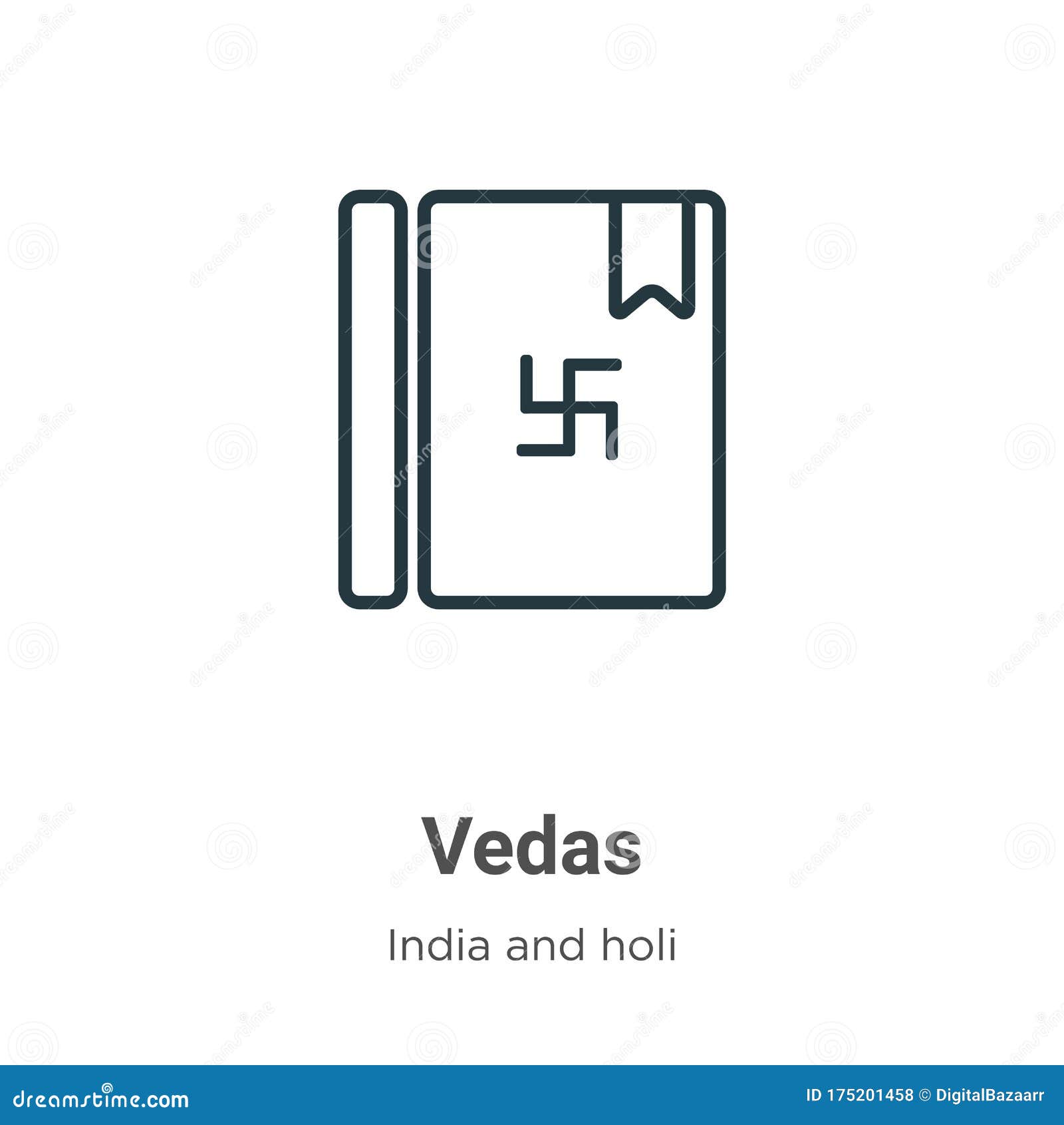 Vedas Vector Icon On White Background. Flat Vector Vedas Icon Symbol ...