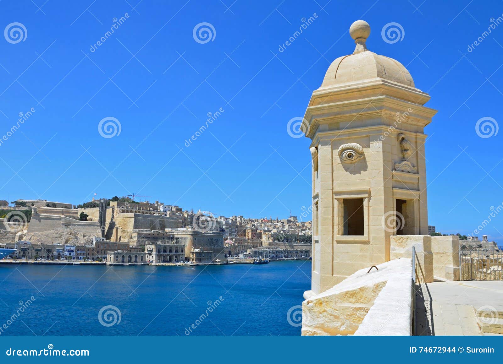Vedette stock photo. Image of watchtower, malta, gardjola - 74672944
