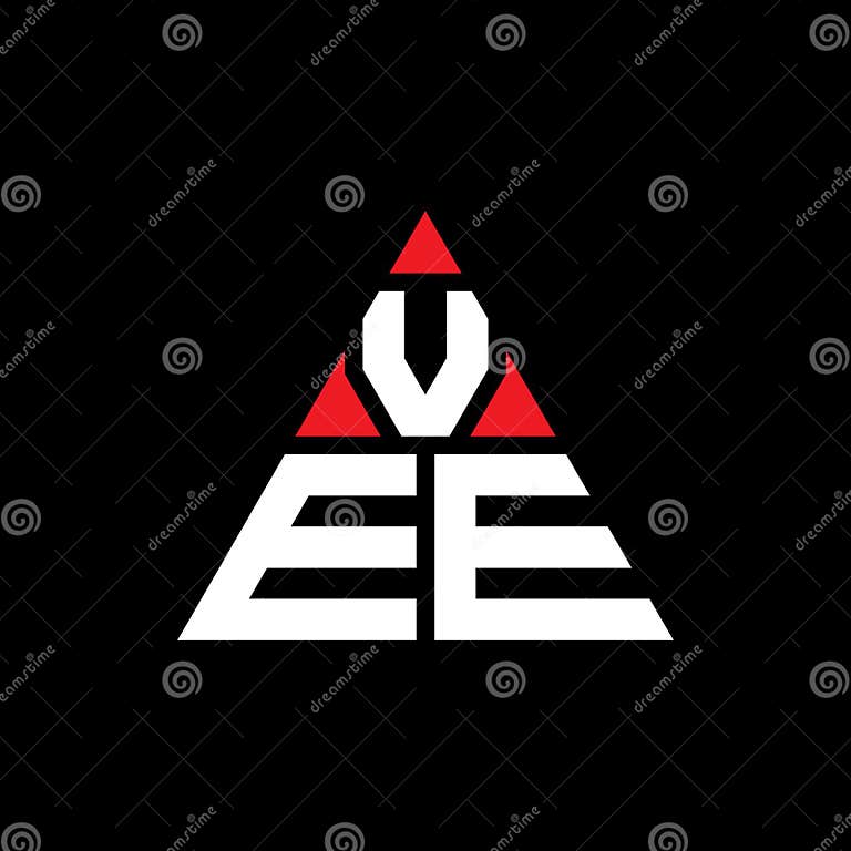 VEE Triangle Letter Logo Design with Triangle Shape. VEE Triangle Logo ...