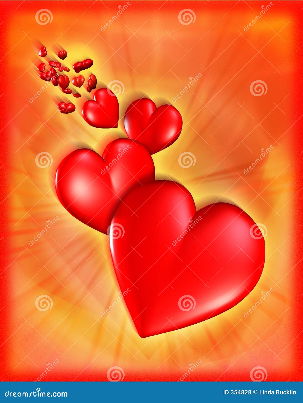 Veel Harten stock illustratie. Illustration of romaans - 354828