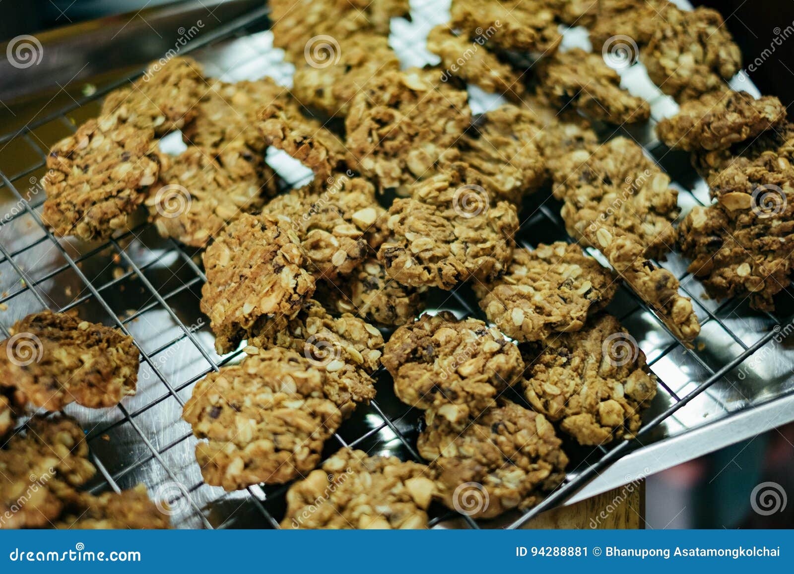 Veel Haverkoekje Op Het Dienblad Stock Afbeelding - Image of gipsplaat ...