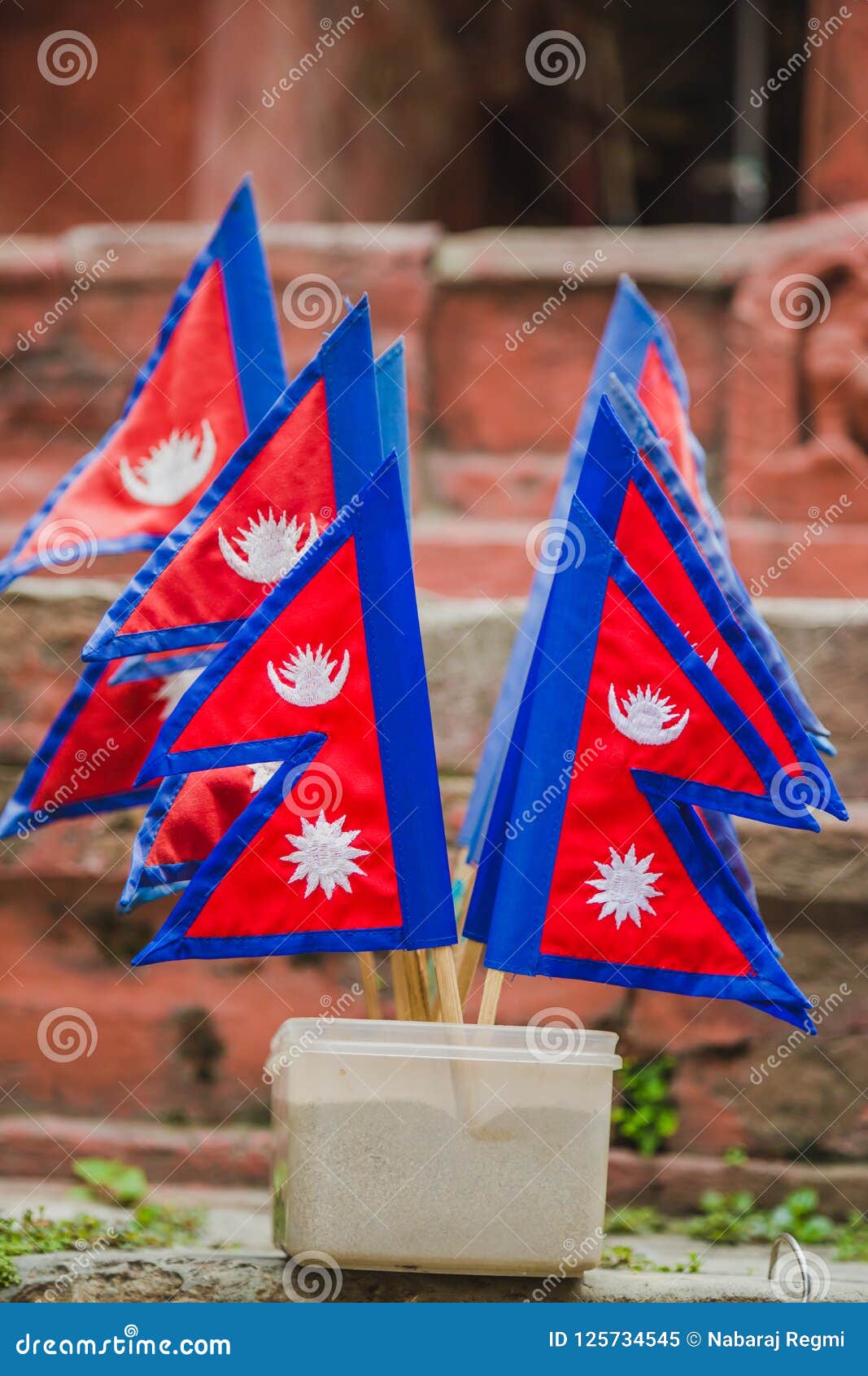 Veel Nepali-Vlaggen stock afbeelding. Image of achtergrond - 125734545