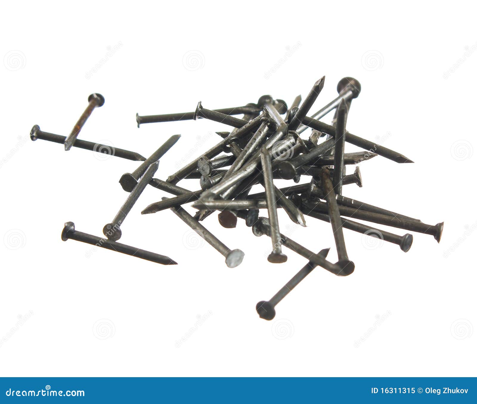 Veel spijkers stock afbeelding. Image of meester, hamer - 16311315