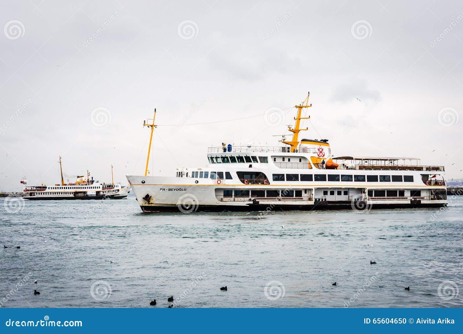 Veerboten Op Bosphorus in Istanboel Redactionele Afbeelding - Image of ...