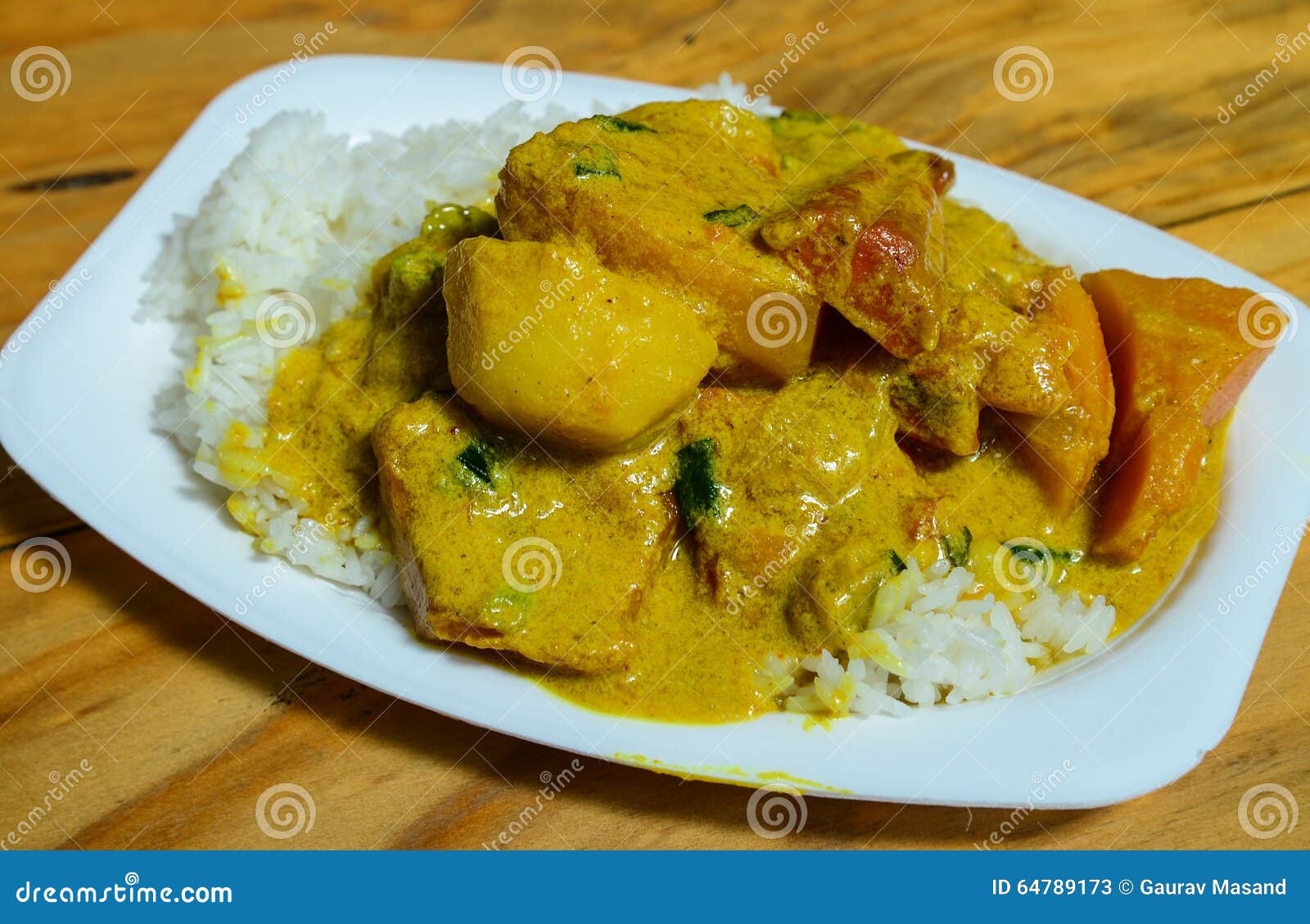 Veg korma and rice stock image. Image of gravy, sauce - 64789173