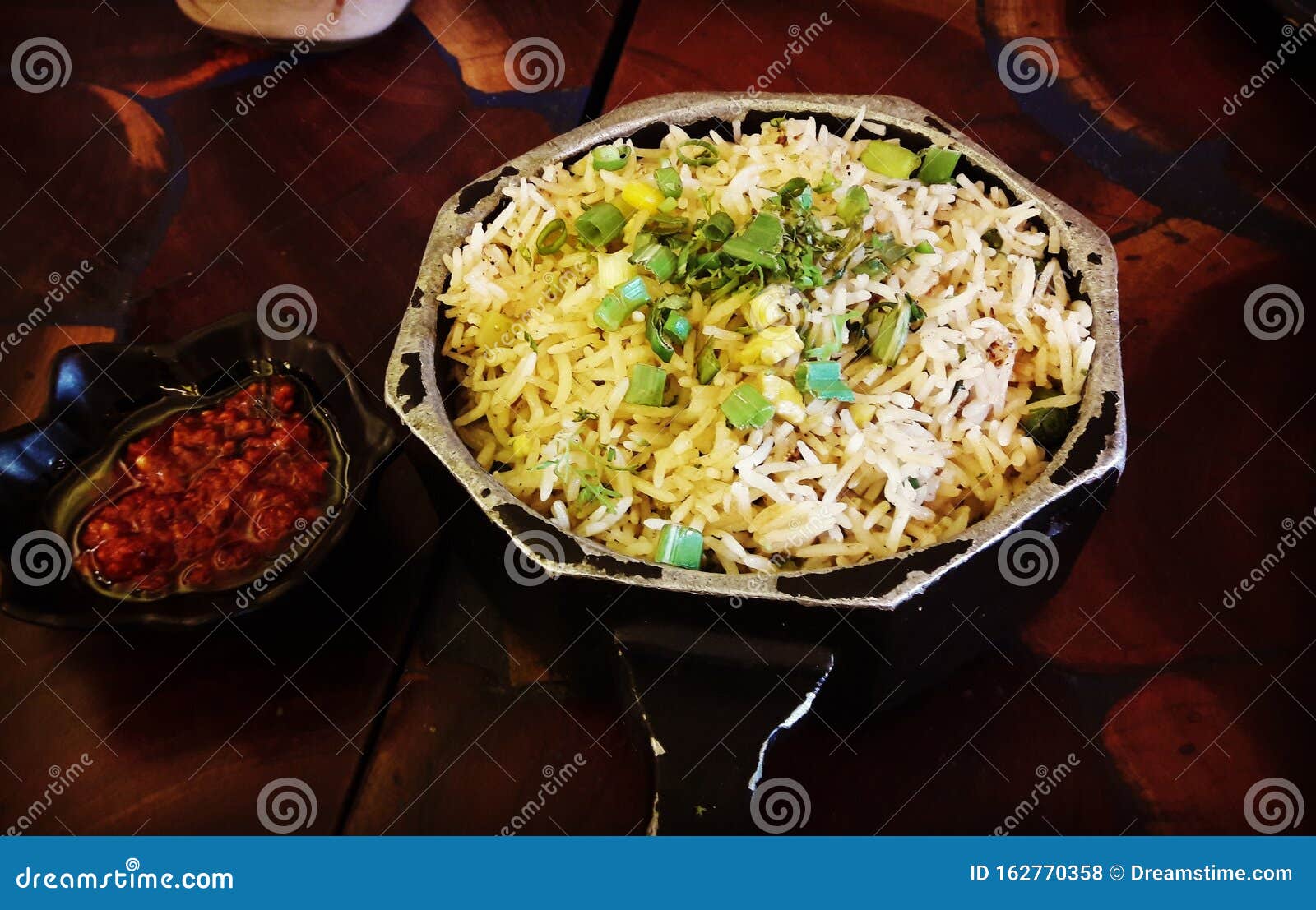 Veg rice fried stock photo. Image of vegetables, exotic - 162770358