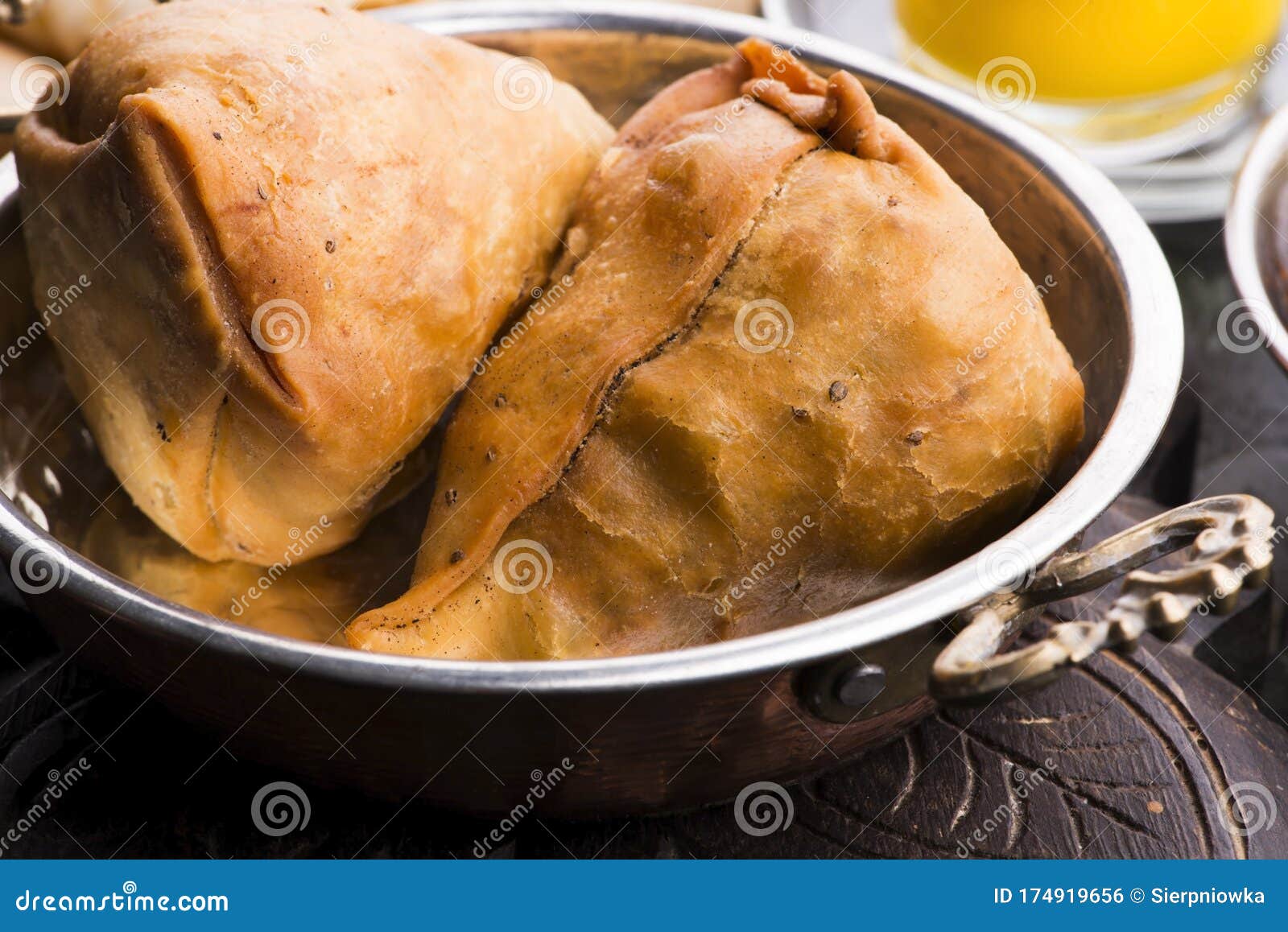 Veg Samosa - is a Crispy and Spicy Indian Triangle Shape Snack Stock ...