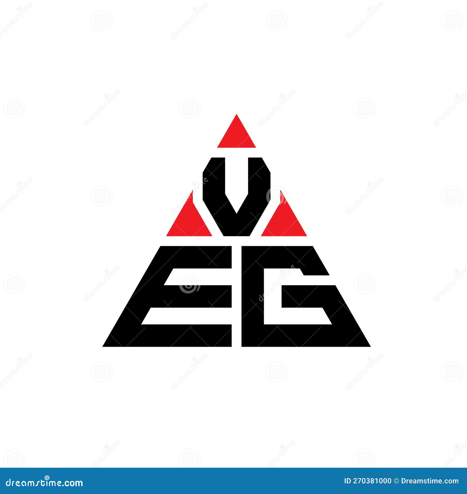 VEG Triangle Letter Logo Design with Triangle Shape. VEG Triangle Logo ...