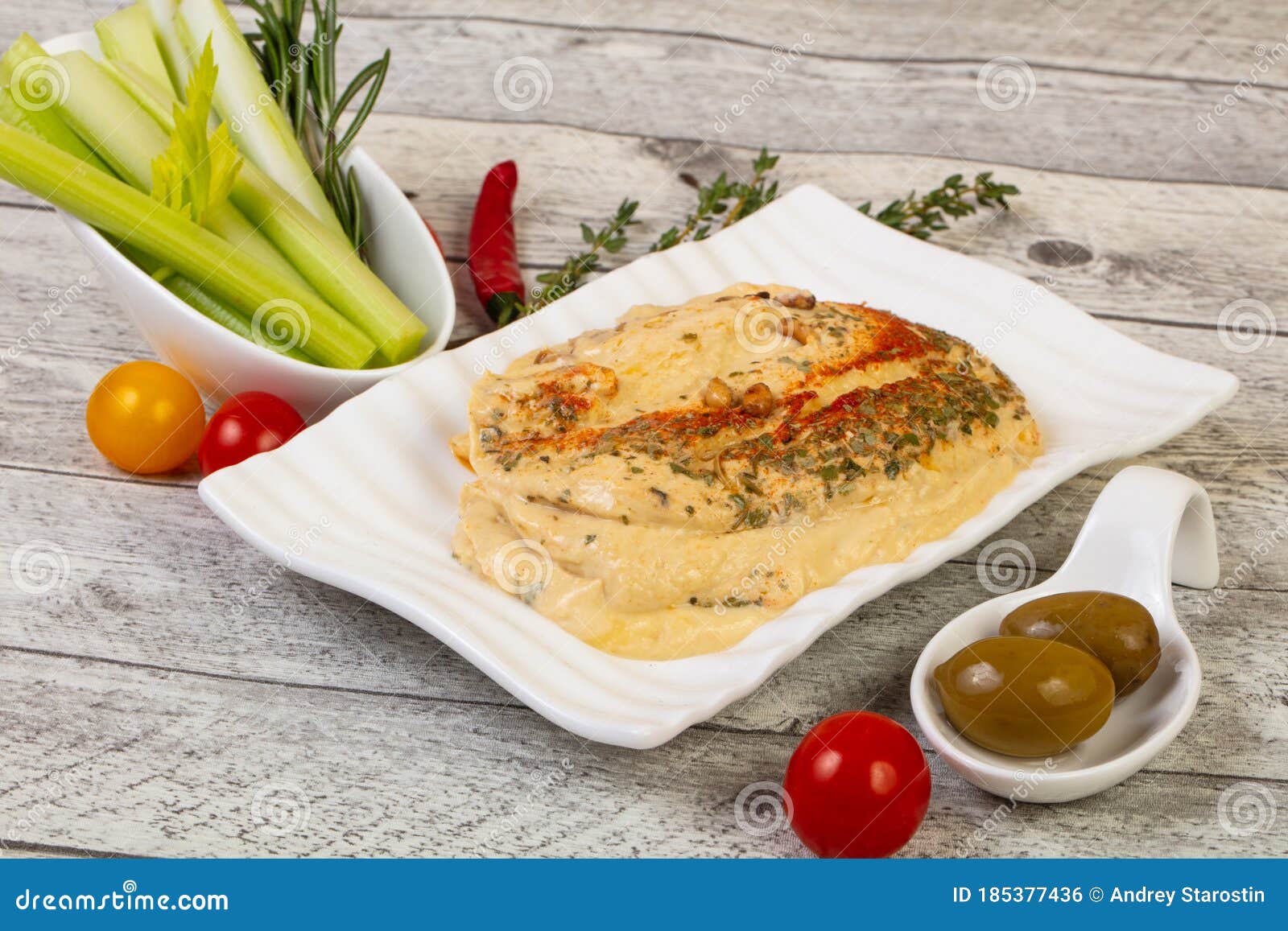 Vegan cuisine - Humus stock photo. Image of paste, fresh - 185377436