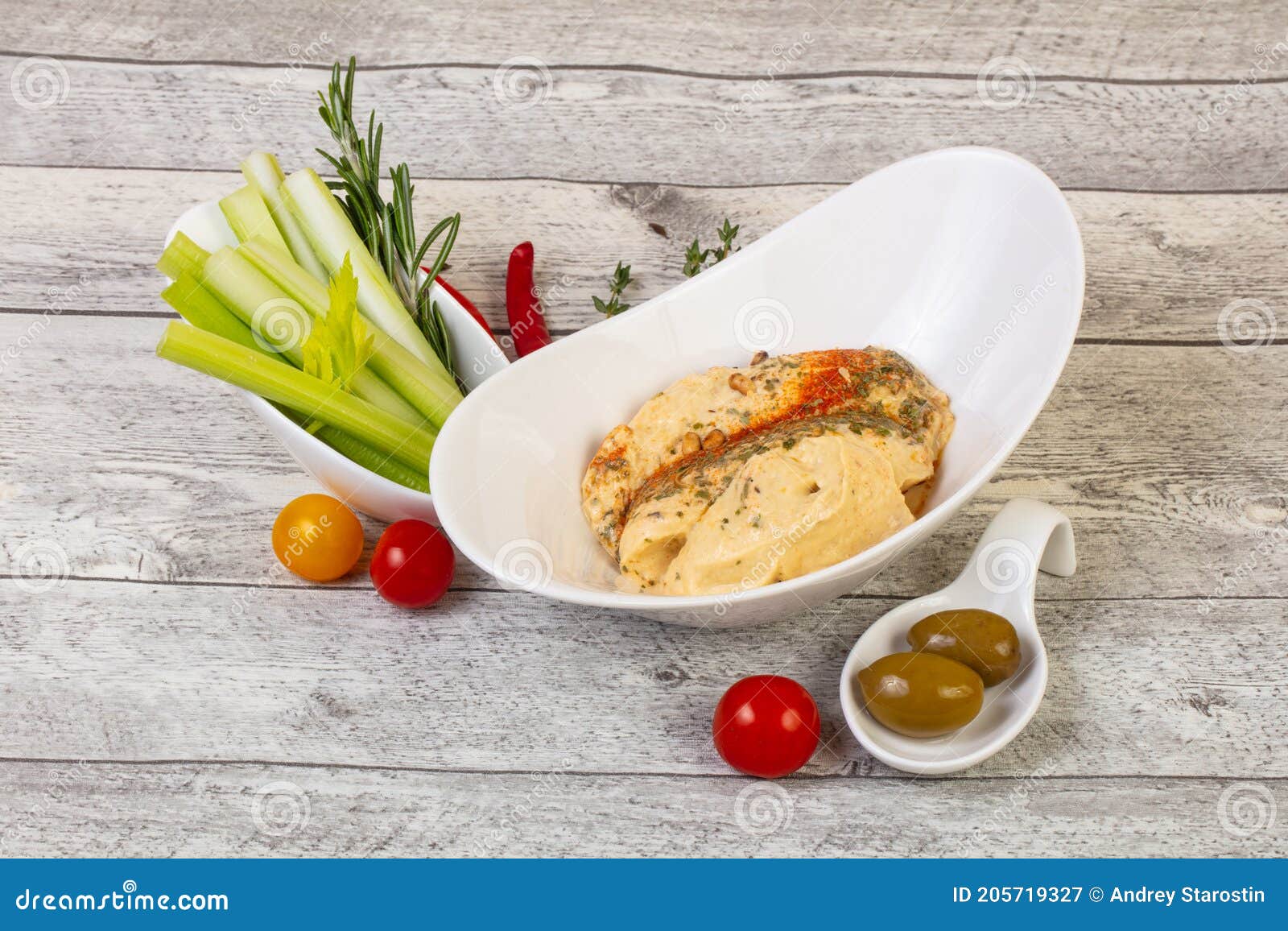 Vegan cuisine - Humus stock image. Image of eastern - 205719327