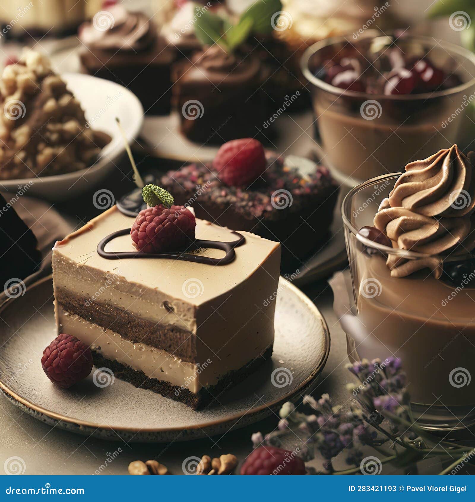 Vegan deserts stock illustration. Illustration of macro - 283421193