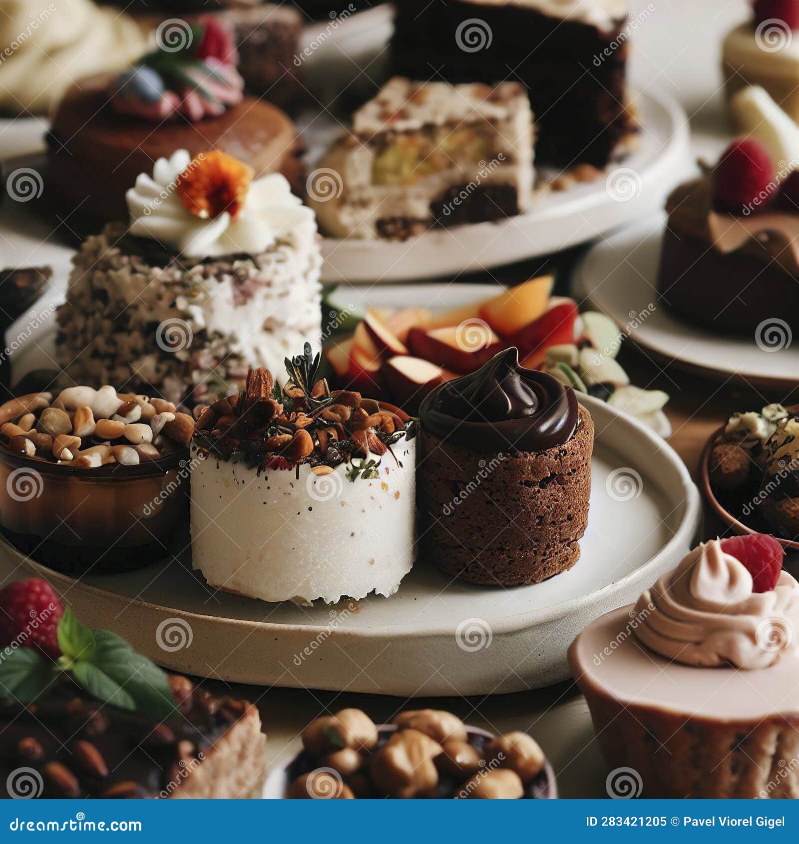Vegan deserts stock illustration. Illustration of white - 283421205