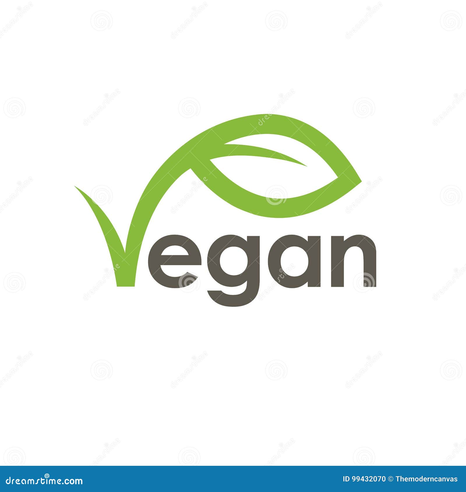 Vegan Diet Logo with Leaf Icon Stock Vector - Illustration of label ...