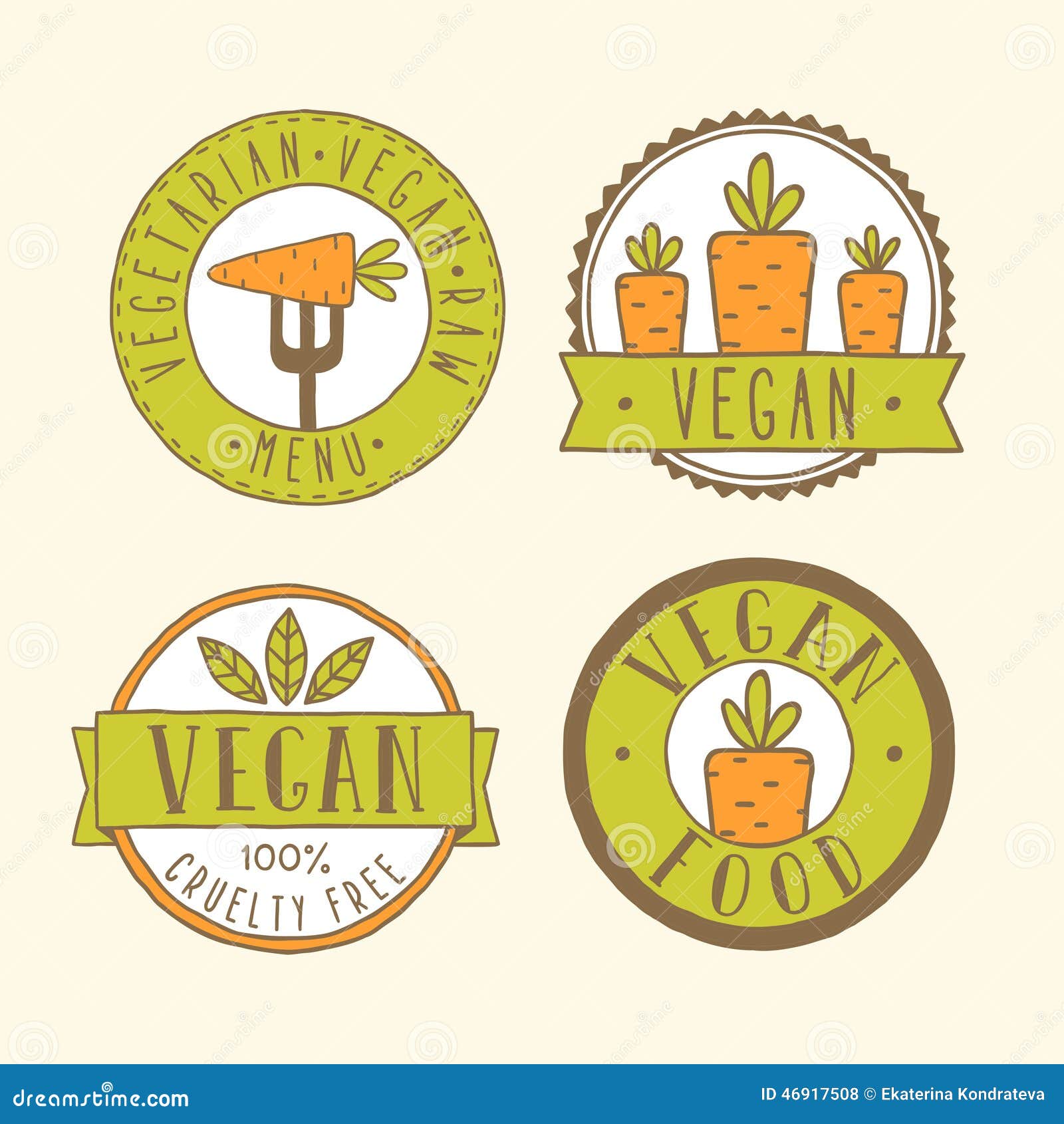 Vegan food badges. stock vector. Illustration of badge - 46917508