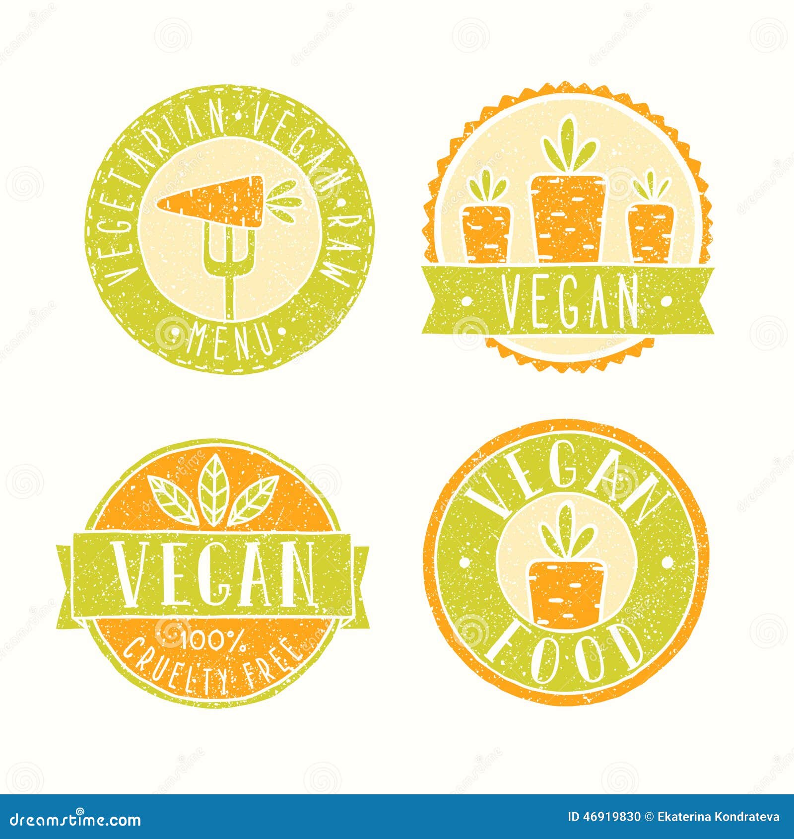 Vegan food badges. stock vector. Illustration of product - 46919830