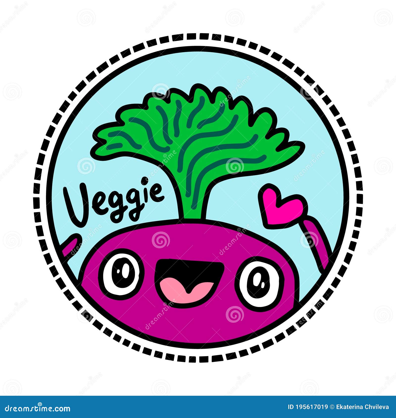Go Vegan Hand Drawn Vector Illustration In Cartoon Comic Style ...