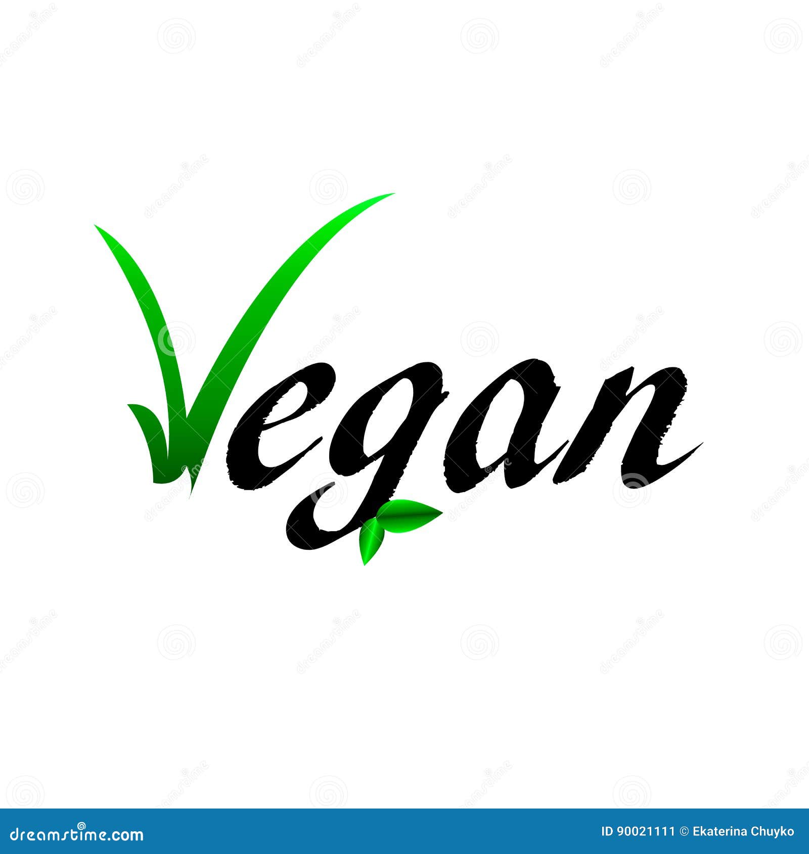 Vegan logo. stock vector. Illustration of icon, lifestyle - 90021111
