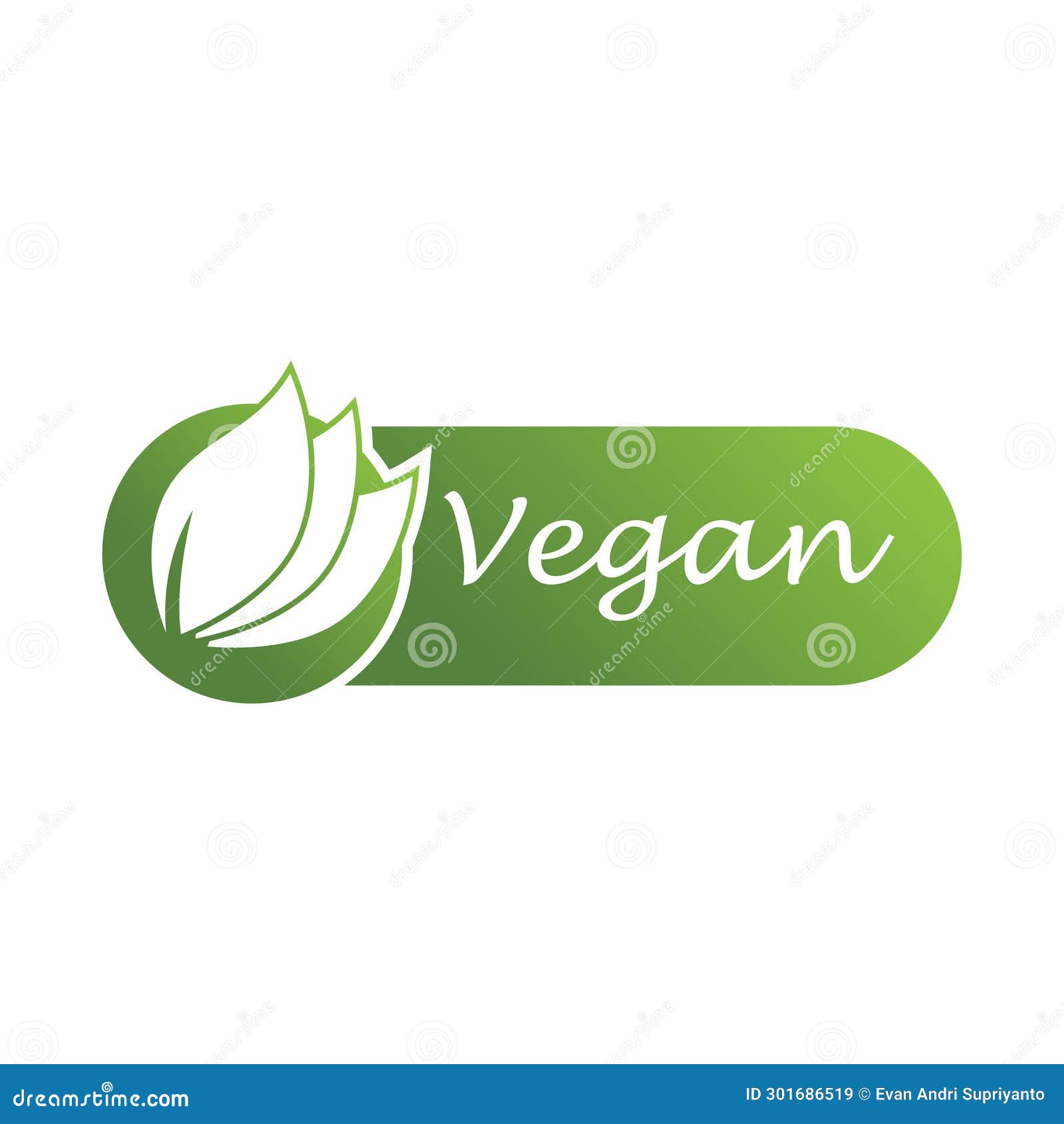 Vegan Logo Vector Template Symbol Design Stock Vector - Illustration of ...
