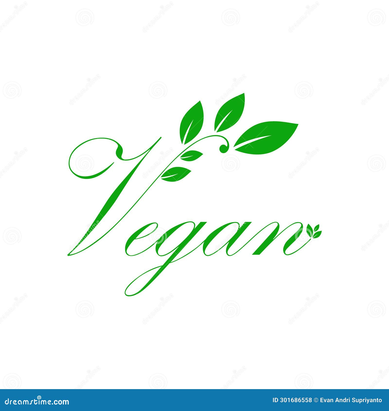 Vegan Logo Vector Template Symbol Design Stock Vector - Illustration of ...