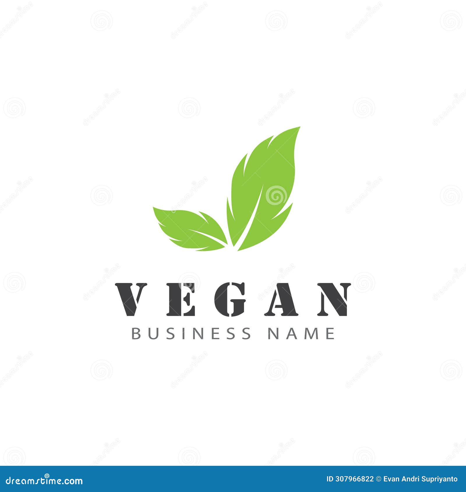 Vegan Logo Vector Template Symbol Design Stock Vector - Illustration of ...