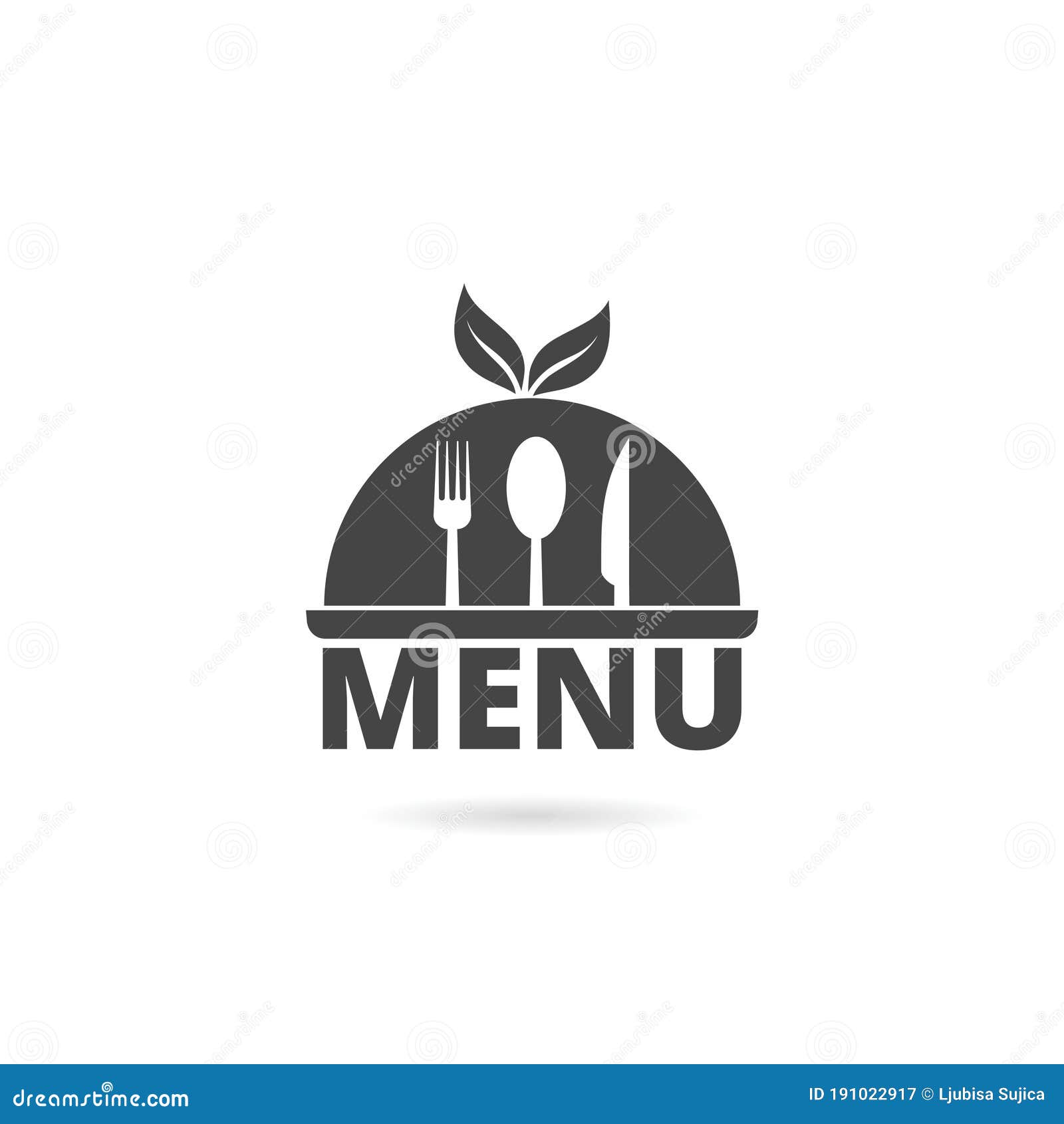 Vegan Menu Icon with Shadow Stock Vector - Illustration of flat, list ...