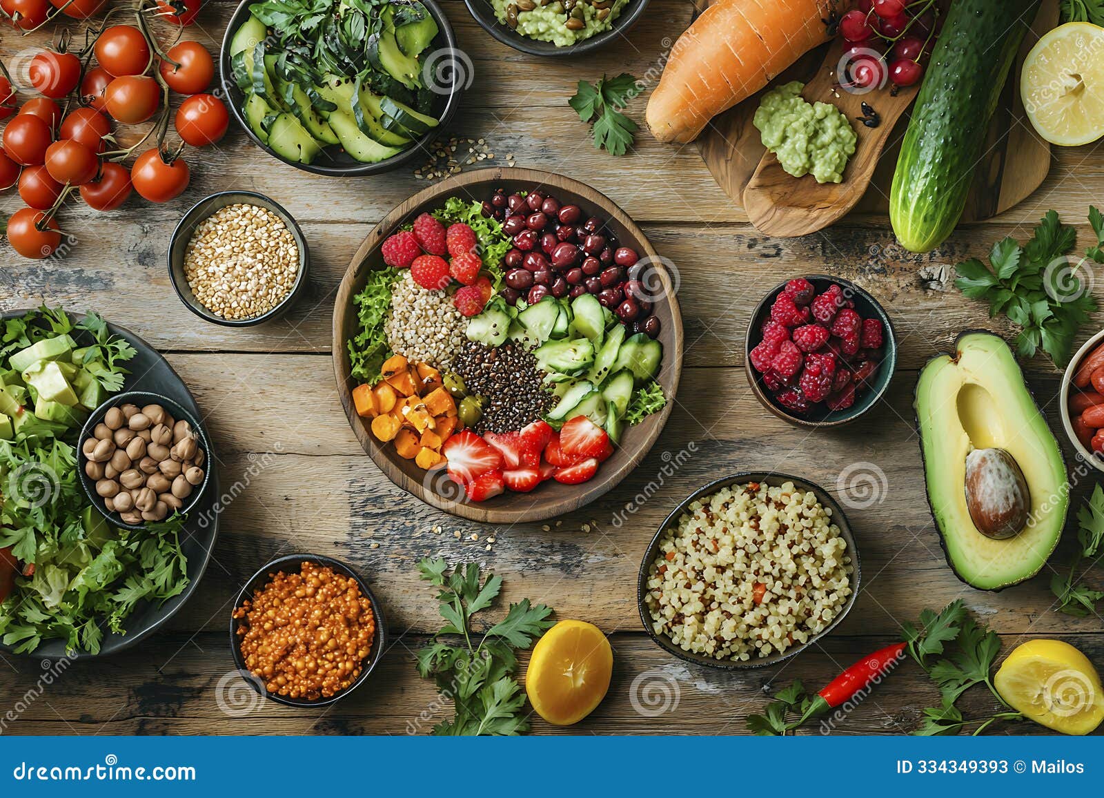 Vegan Plates with a Burst of Color and Flavor Stock Image - Image of ...