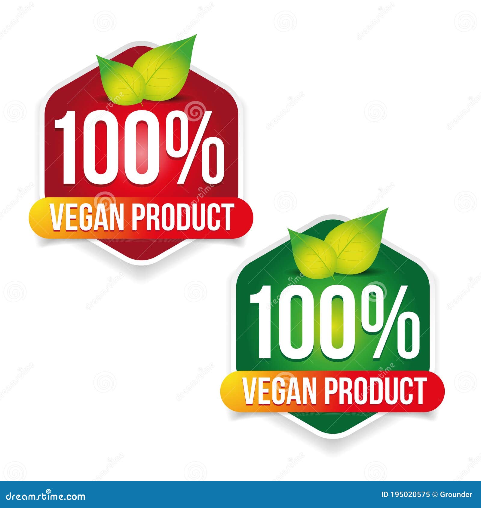 Vegan Product Label Sign Green Stock Vector - Illustration of emblem ...