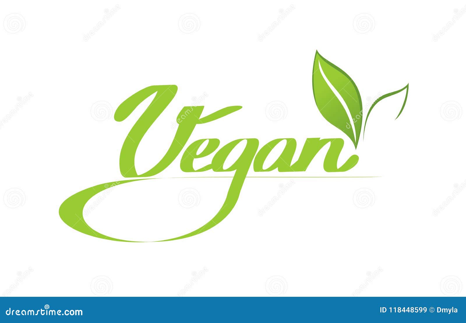 Vegan Sign with Green Leaves Stock Vector - Illustration of vegan ...