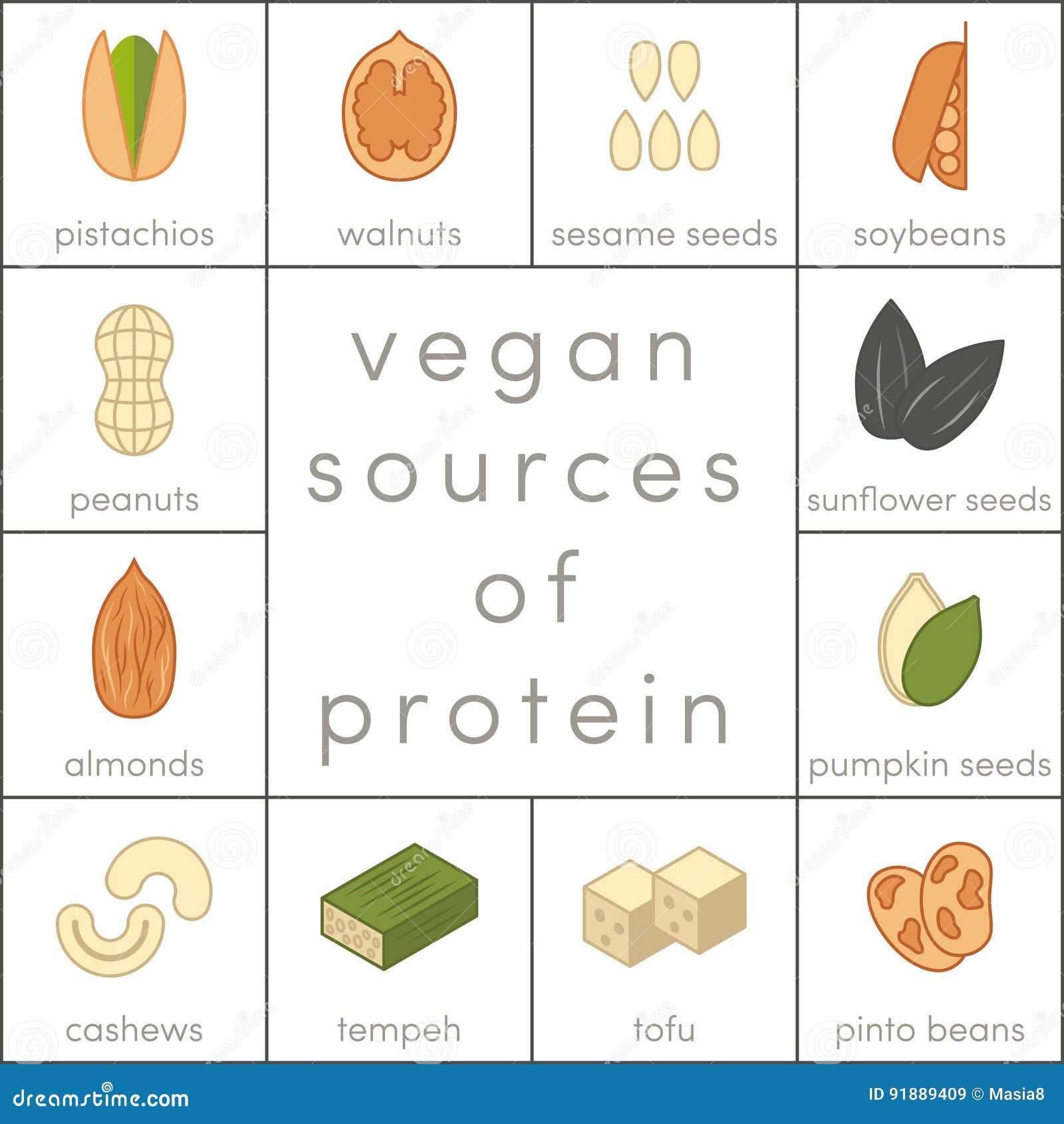 Sources Veggie Protein Stock Illustrations – 12 Sources Veggie Protein ...