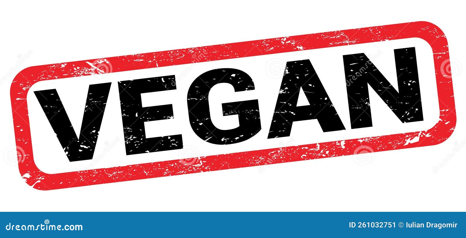 VEGAN Text Written on Red-black Rectangle Stamp Stock Illustration ...