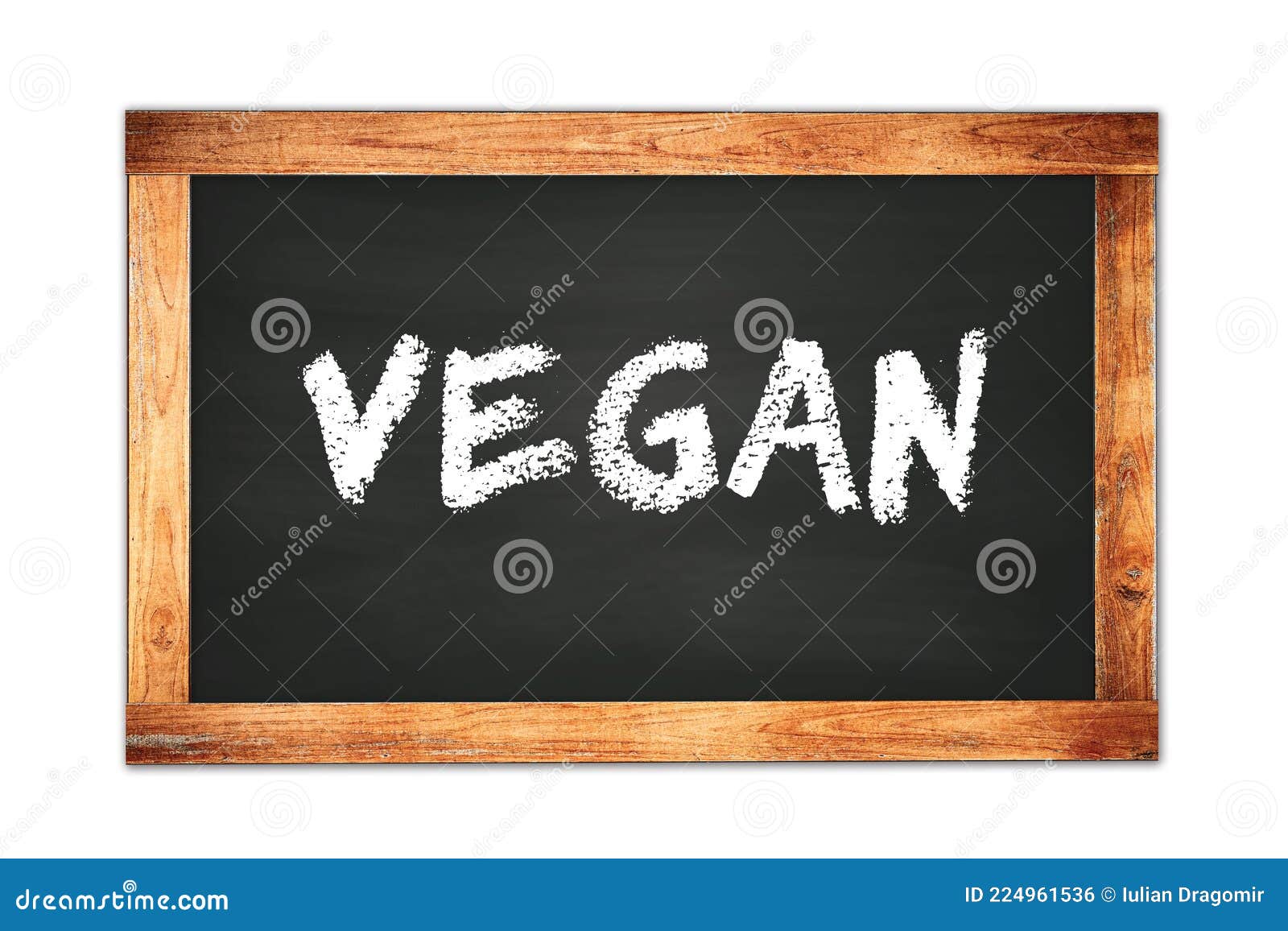 VEGAN Text Written on Wooden Frame School Blackboard Stock Photo ...