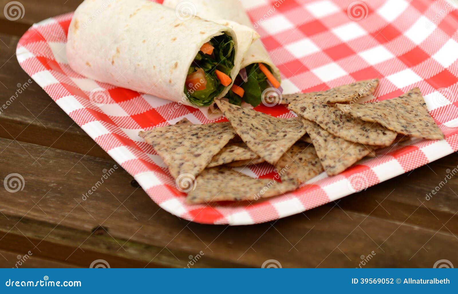 Vegan Wrap and Tortilla Chips Stock Photo - Image of carrots, lunch ...