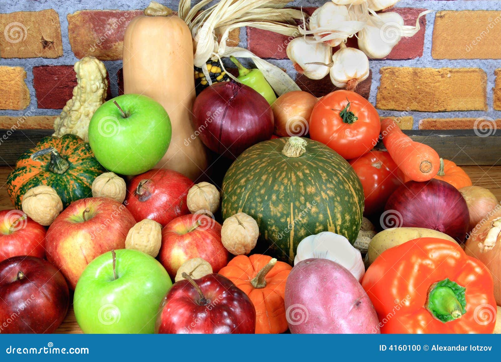 Vegatables and Fruits. stock photo. Image of corn, ingredient - 4160100