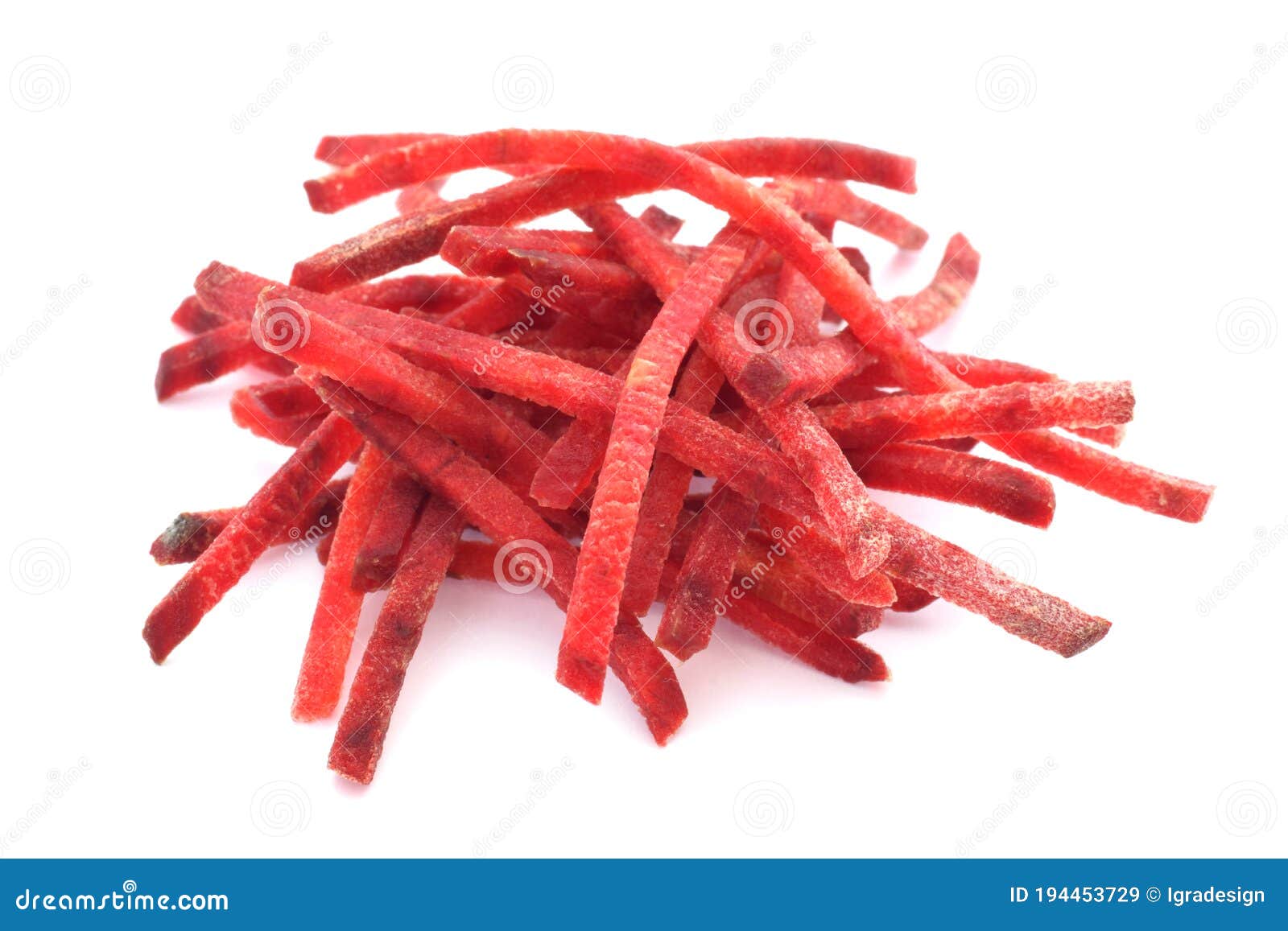 Red Beet Cutted into Stripes Isolated on White Stock Image - Image of ...