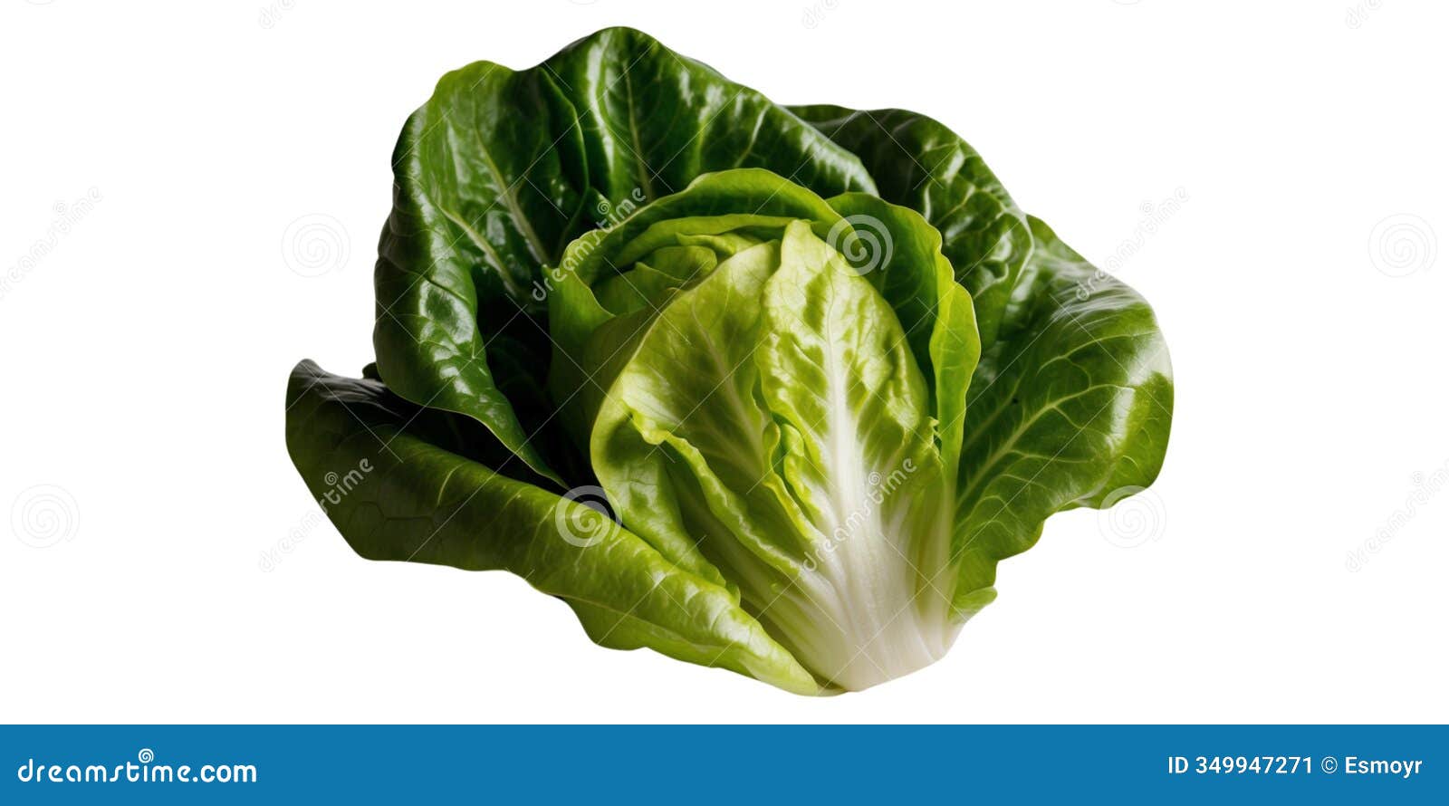 Fresh Lattuce with Textured Isolated on White Background Stock ...