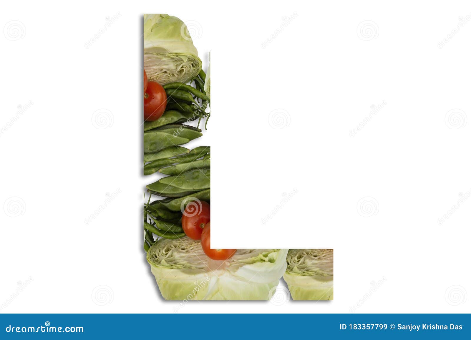 Vegetable Alphabet Letter L. Vegetable Letters Concept for Design ...