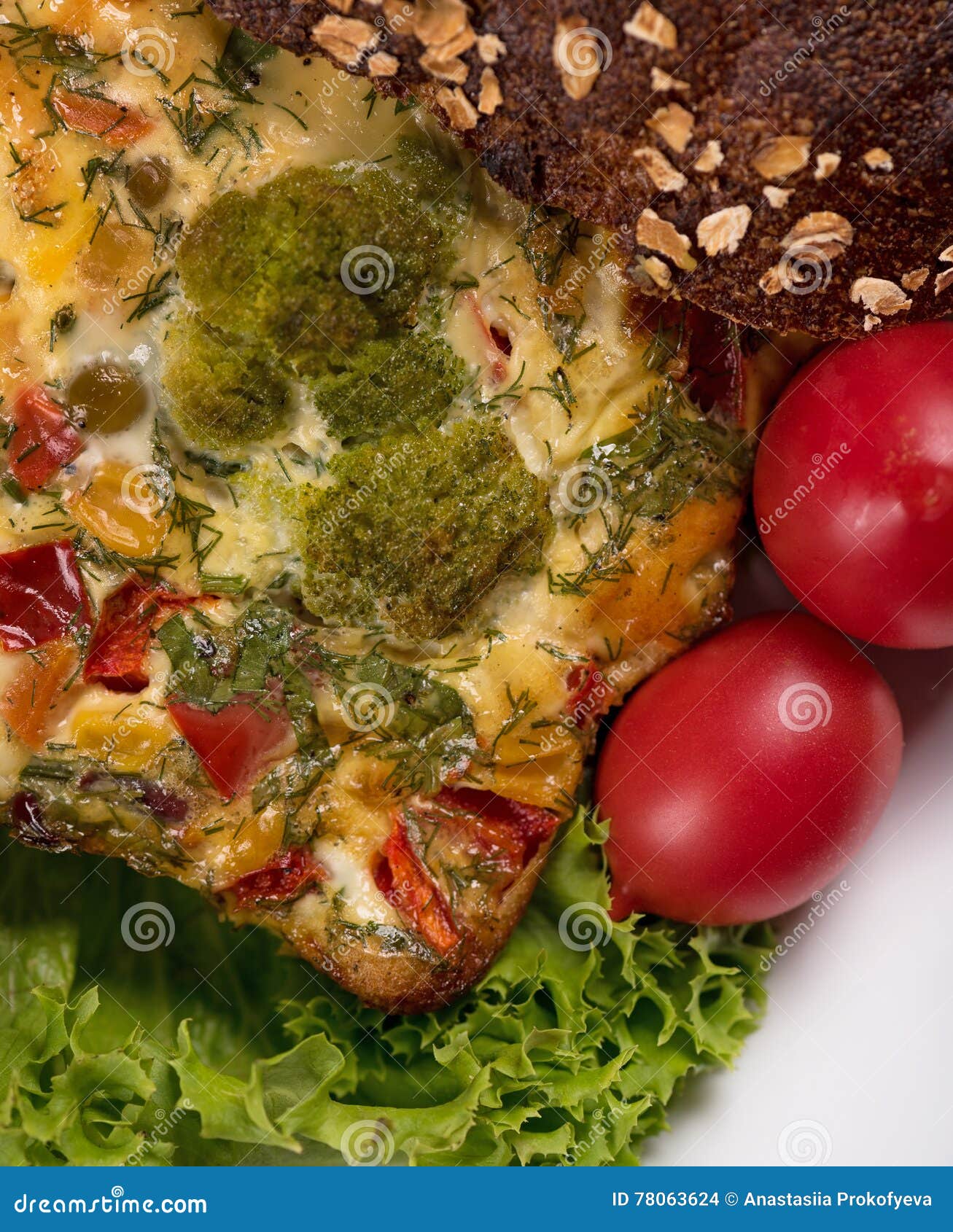 Vegetable baked pudding stock photo. Image of bechamel - 78063624