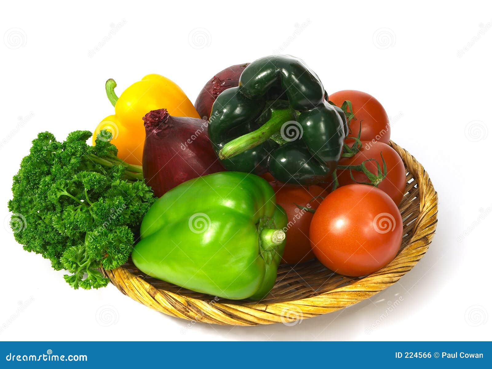 Vegetable basket 2 stock photo. Image of woven, bell, wicker - 224566