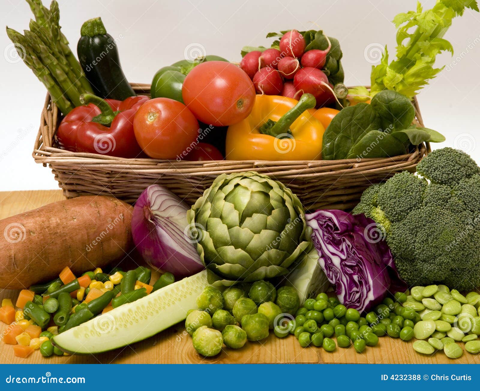Vegetable basket stock photo. Image of broccoli, brussel - 4232388