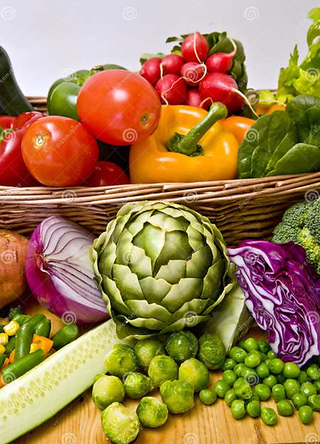 Vegetable basket stock image. Image of organic, lettuce - 5448849