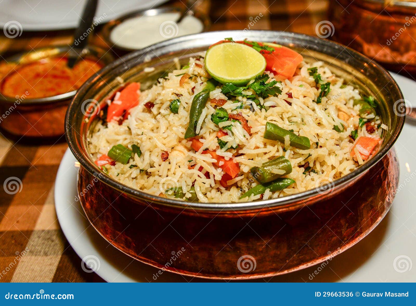 Vegetable Biryani stock photo. Image of food, bark, horizontal - 29663536