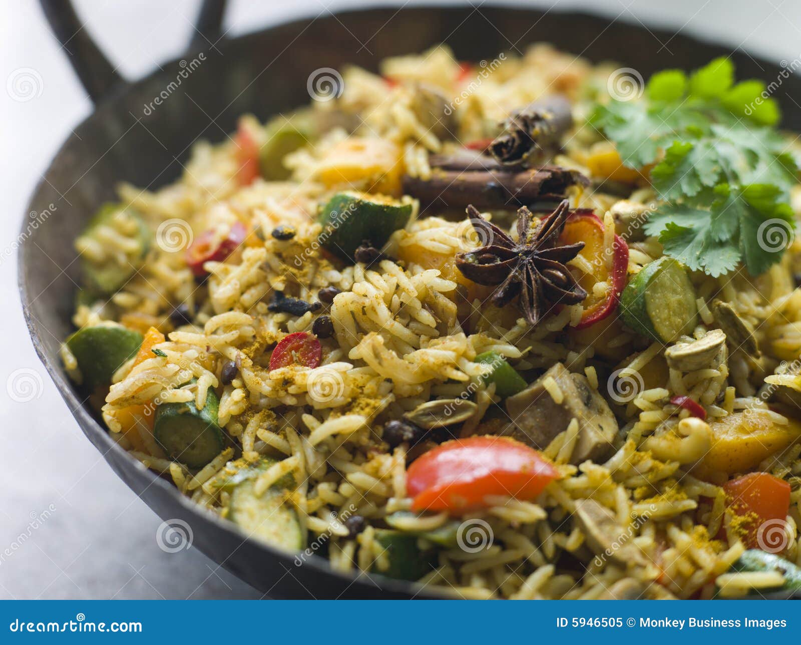 Vegetable Biryani in a Large Karahi Stock Image - Image of cloves ...