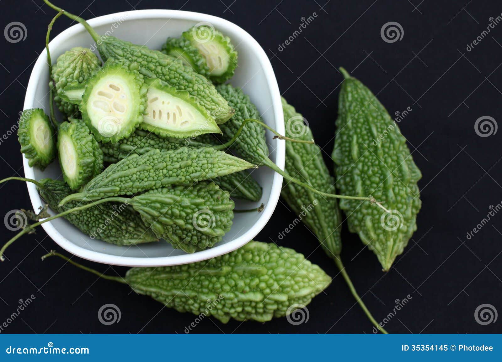 Vegetable bitter melon. stock image. Image of green, bitter - 35354145