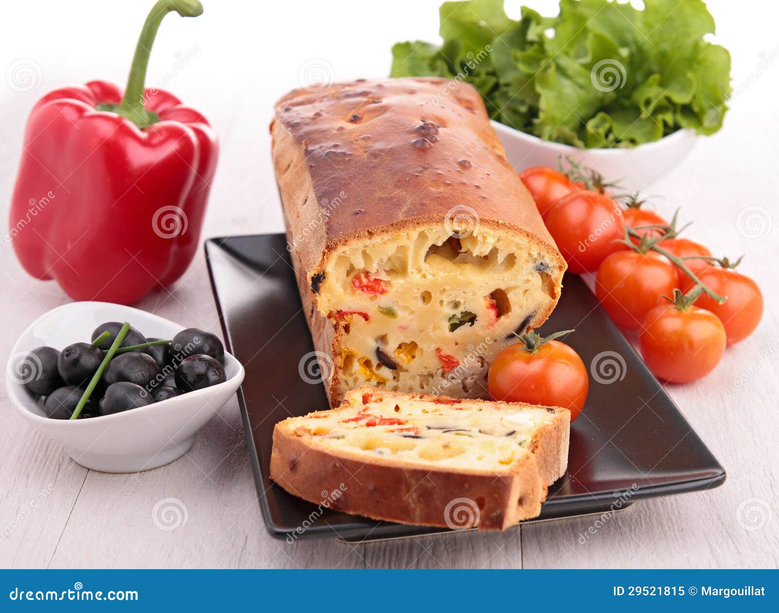 Vegetable bread stock image. Image of pepper, vegetable - 29521815