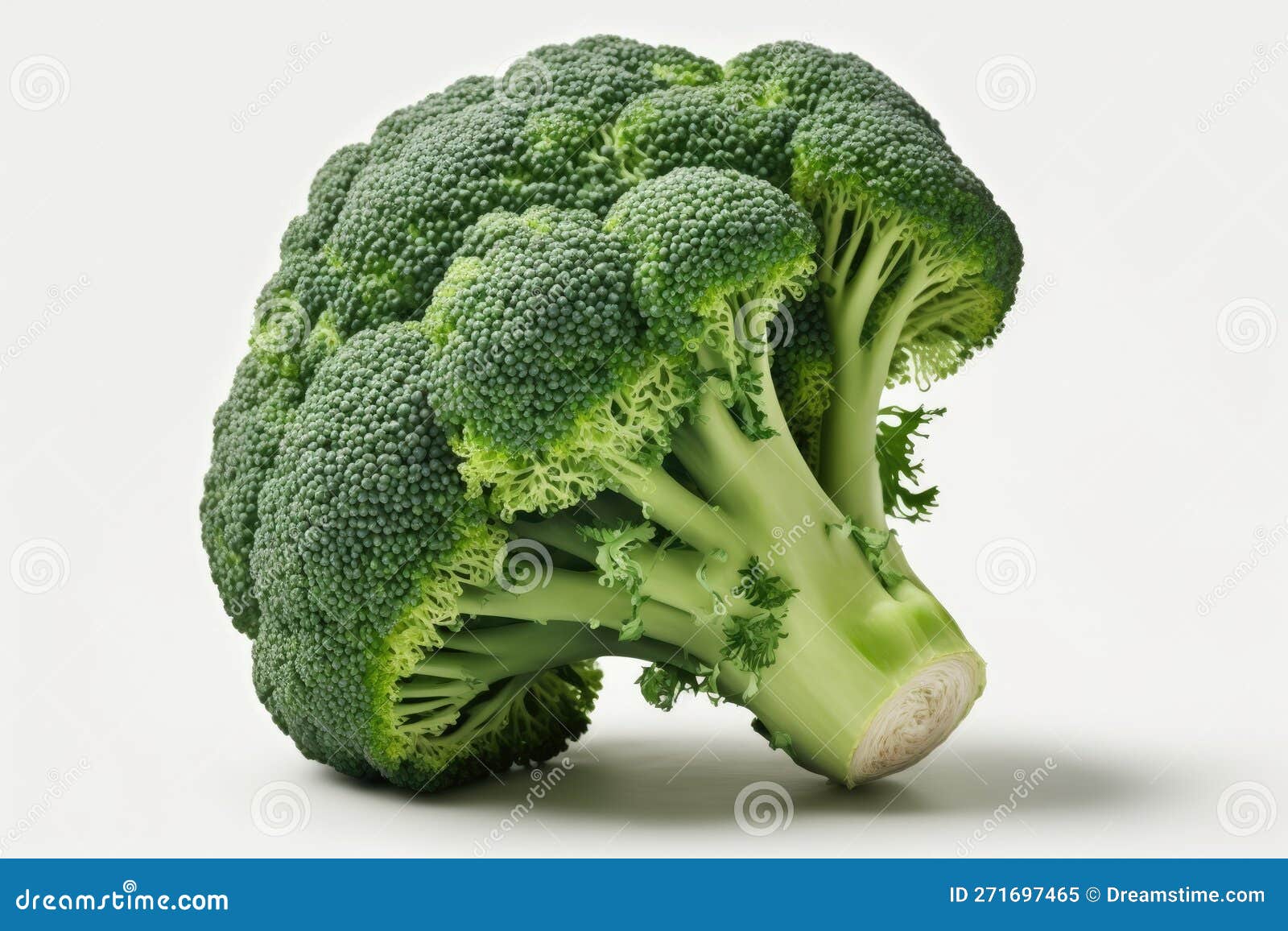 Vegetable Broccoli on a Pure White Backdrop Stock Illustration ...