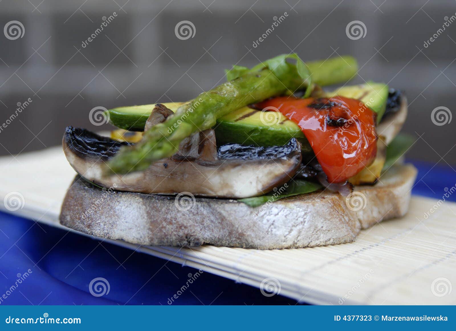 Vegetable bruschetta stock image. Image of bread, brunch - 4377323