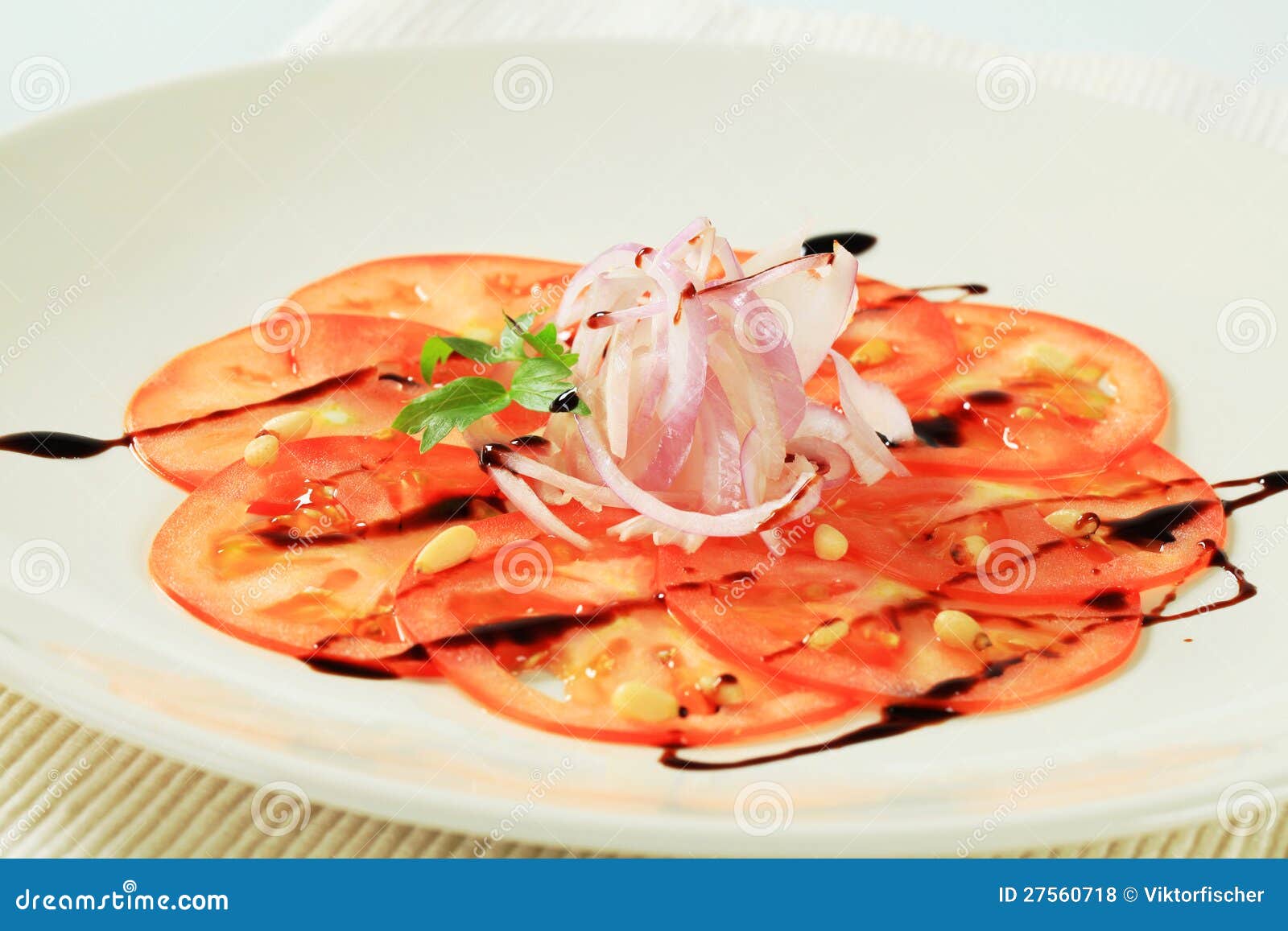 Vegetable Carpaccio stock photo. Image of balsamic, plate - 27560718