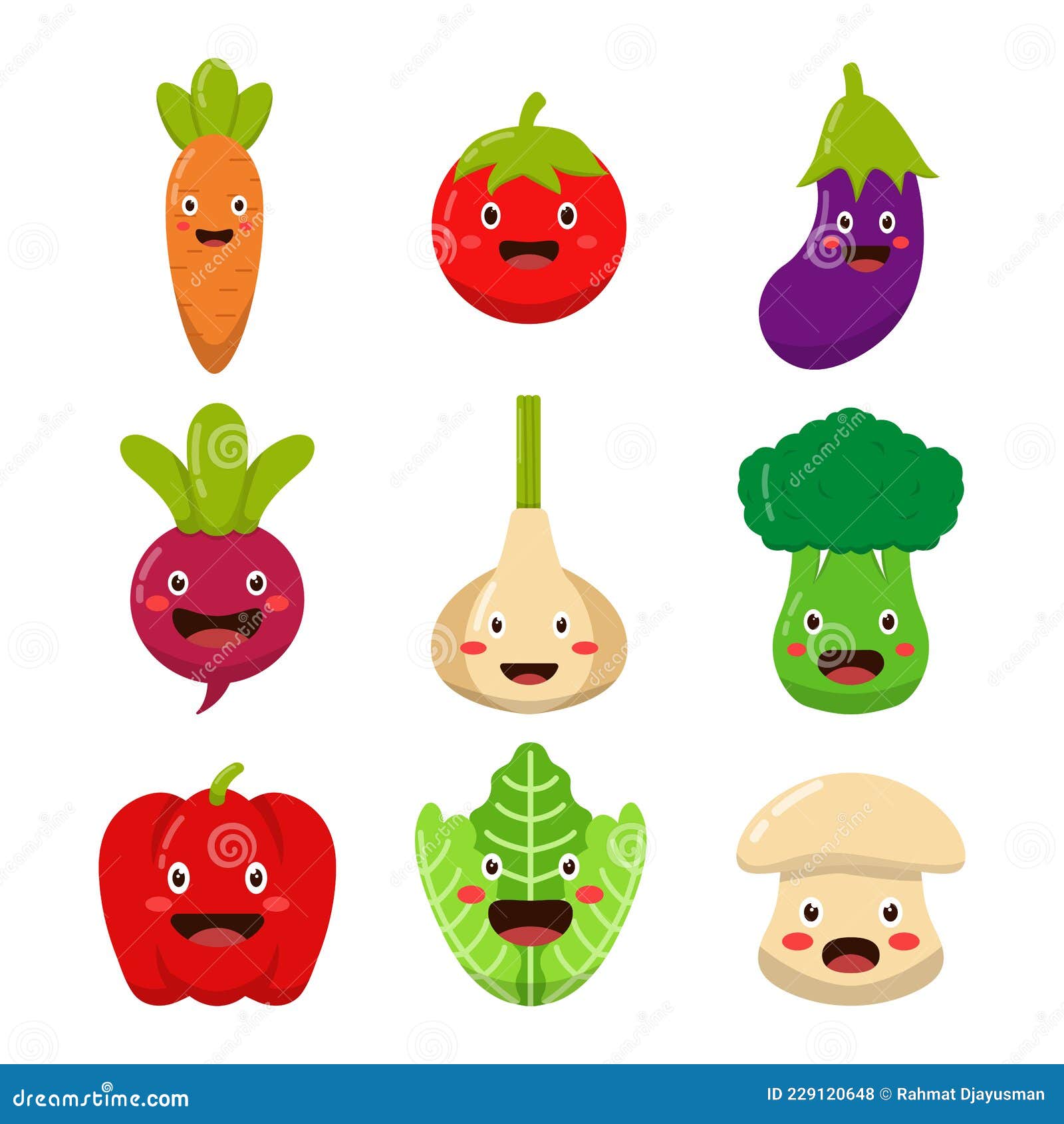 Vegetable Cartoon Character Stock Vector - Illustration of broccoli ...