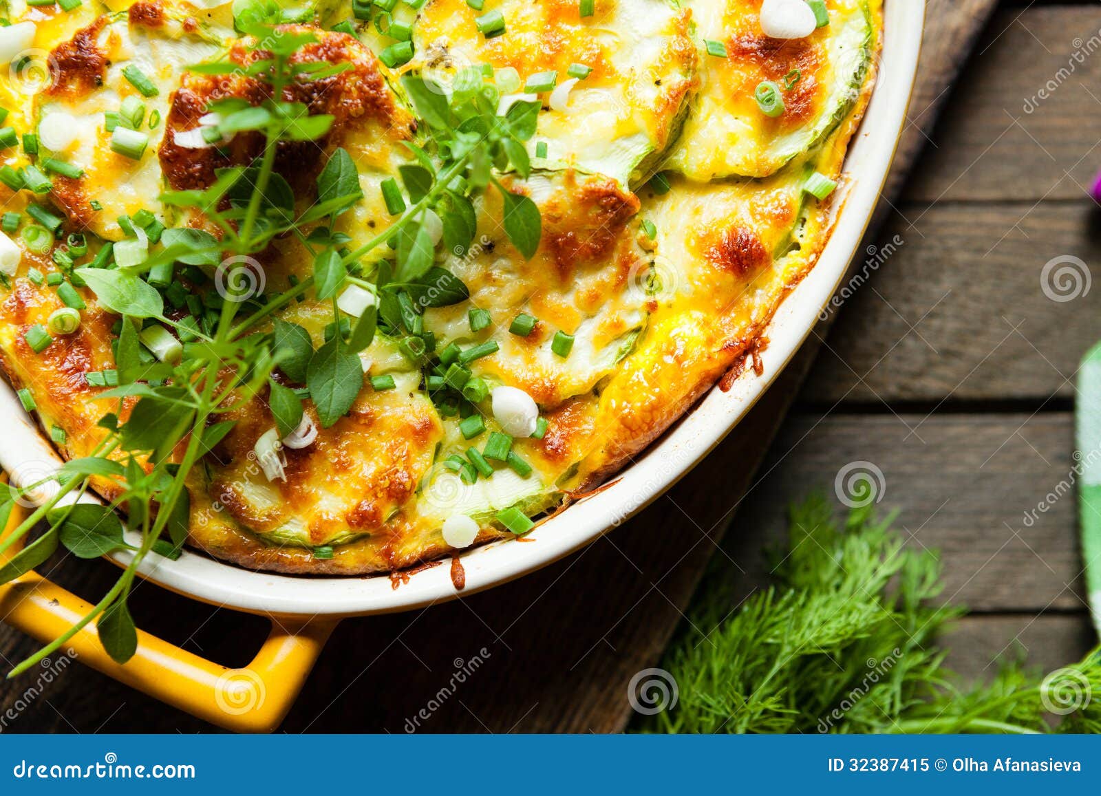 Vegetable Casserole, Top View Stock Image - Image of squash, potato ...
